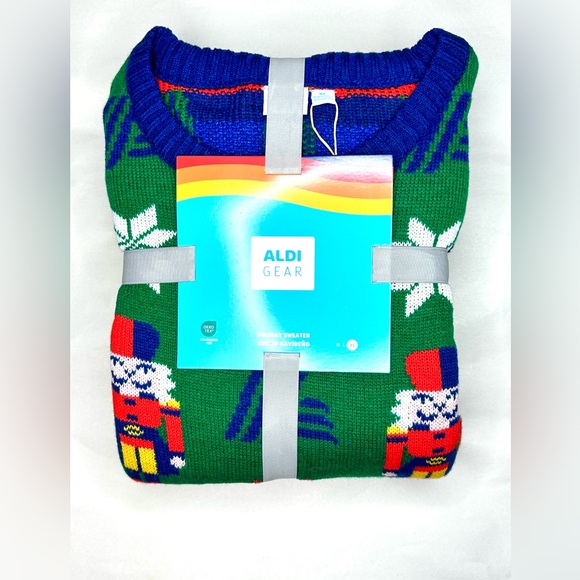 Aldi | Sweaters | Aldi Gear Nordic Holiday Knitted Nutcracker Sweater ...